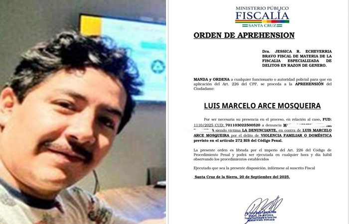 Fiscalía ordena la aprehensión de Luis Marcelo Arce Mosqueira, hijo del Presidente, por ...